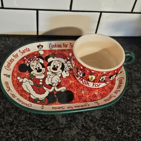 Disney | Holiday | Disney Parks Santa Mickey Minnie Mouse Milk Cookies ...
